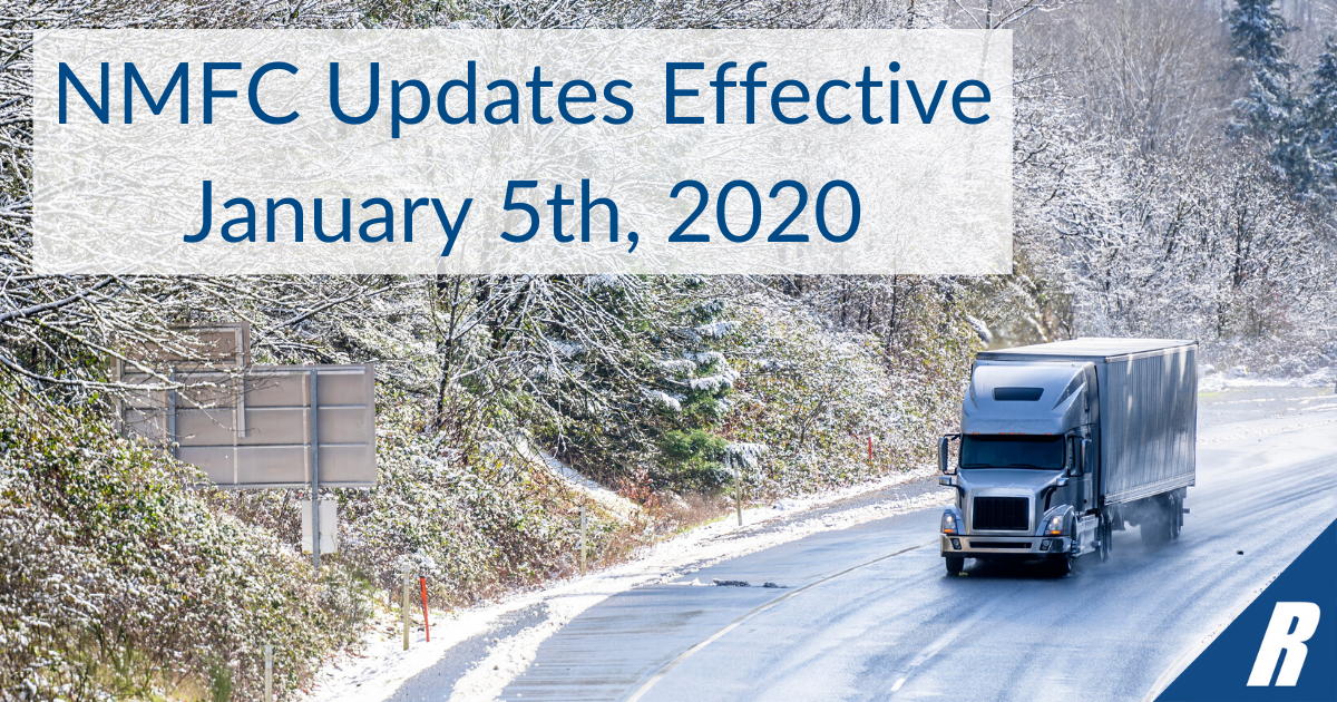 NMFC UPDATES EFFECTIVE JAN. 4, 2020